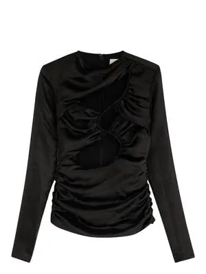 Isabel Marant Rose Draped Top - Black