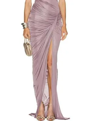 Atlein Draped Asymmetric Skirt Quartz