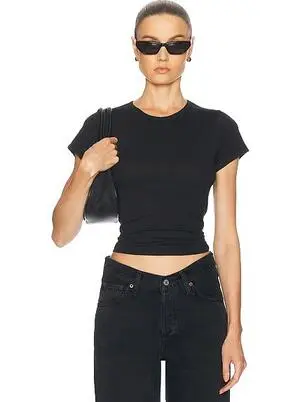 Eterne Fitted Crewneck Short Sleeve T-shirt - Black