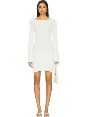 Minkpink Isla Boucle Knit Mini Dress - Ivory