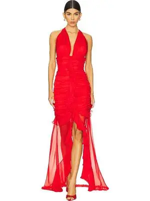 For Love & Lemons Kayta Gown - Red