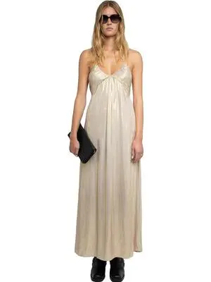 Zadig&Voltaire Rayonne Satin Dress - Gold