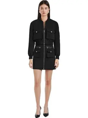 Rudsak Keira Cropped Bomber Jacket - Black