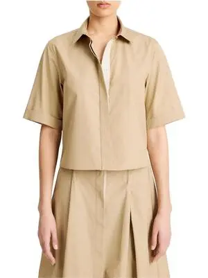 Vince Button-front Cotton Shirt - Multicolor