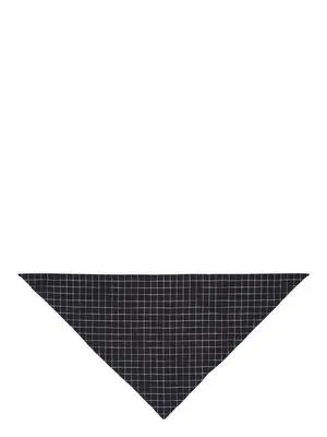 Vince Vince Trellis Plaid Headkerchief Black
