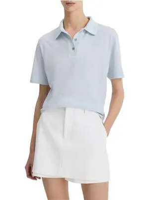 Vince Cotton Polo Shirt Natural
