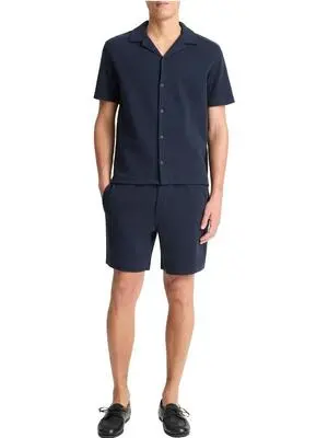 Vince Cotton Bouclé Pull-on Short - Black