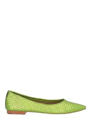 STRATEGIA STRATEGIA Leather Ballet Flats Green