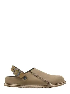 BIRKENSTOCK Lutry Suede Clog - Gray Taupe