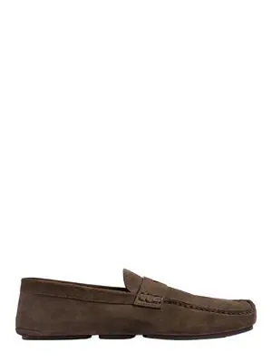 Khaite Billy Loafer In Pebbled Leather Sable
