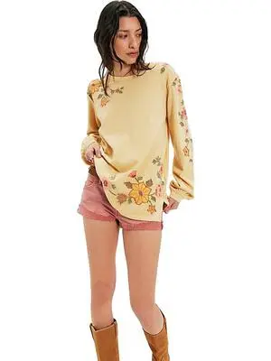 Free People Violet Vines Long Sleeve - Yellow Combo