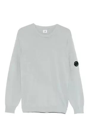 C.P. COMPANY Lens-detail Crewneck Sweater - Blue