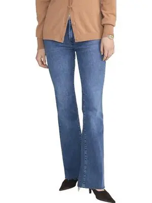 FRAME The Icon Raw Hem Flare Jeans - Ease Raw After
