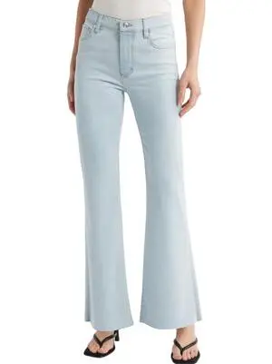 FRAME The Icon Raw Hem Flare Jeans - Feather Raw After