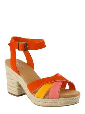 Toms TOMS Majorca Platform Sandals Red