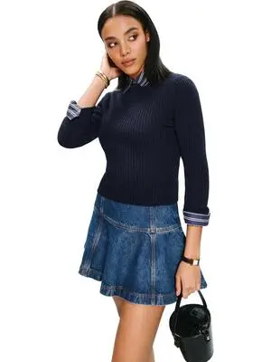 REFORMATION Bentley Denim Mini Skirt - Blue