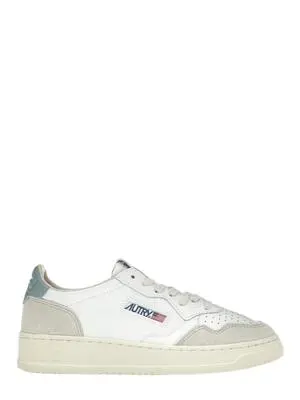 AUTRY Medalist Leather Low Top Sneakers White/silver Blue