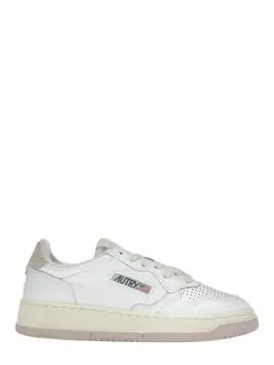AUTRY Medalist Leather Low Sneakers White/powder Pink