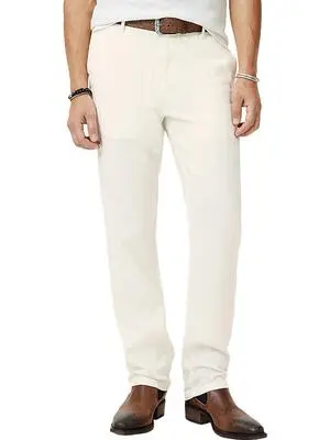 John Varvatos Flint Linen Blend Flared Leg Pants Natural