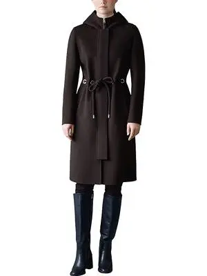 Mackage Blithe Belted Wool Coat - Coffee