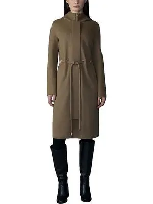 Mackage Blithe Belted Wool Coat - Light Camel