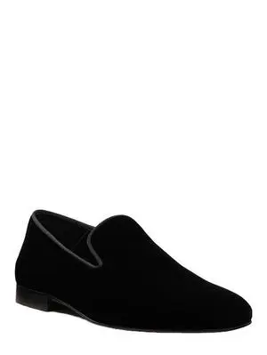 STUART WEITZMAN Buzz Venetian Loafer - Black Velvet