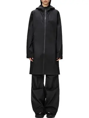 Rains Suva Waterproof Hooded Raincoat - Black