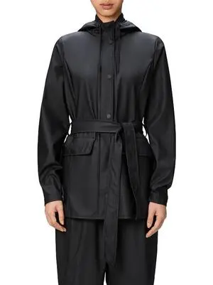 Rains Curve Waterproof Rain Jacket - Black