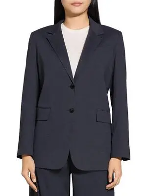 Theory Linen-blend Blazer - Concord