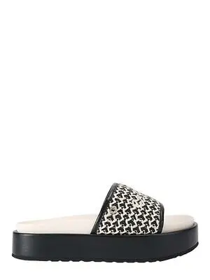Carvela Sorrento Flatform Faux-leather Slider Sandals - Black/comb