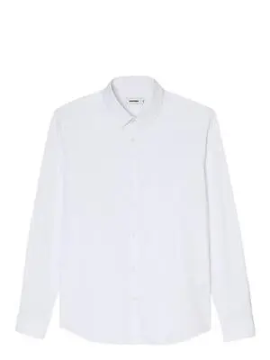 Sandro Classic Long-sleeve Cotton-blend Shirt - White