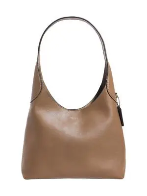 COACH Leather Brooklyn Shoulder Bag Beige