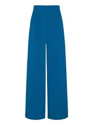 Vilebrequin Pant Line Wide Leg Viscose Pants - Blue