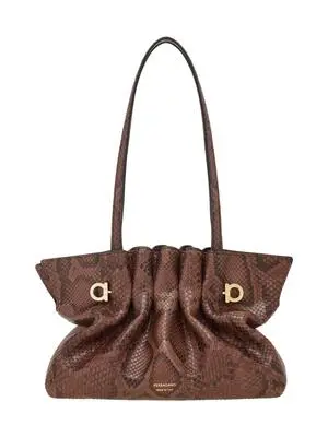 FERRAGAMO Soft Shoulder Bag - Brown