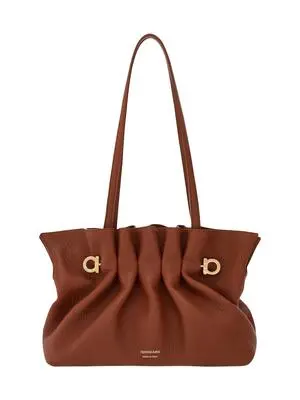 FERRAGAMO Soft Shoulder Bag - Brown