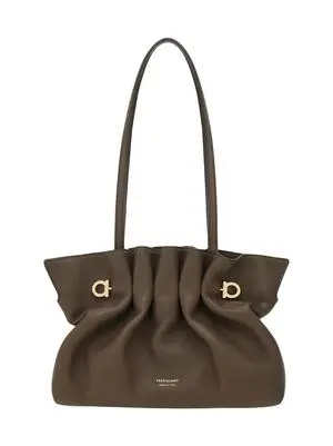 FERRAGAMO Ferragamo Soft Shoulder Bag Grey