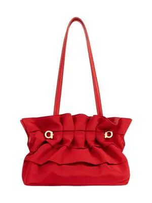 FERRAGAMO Soft Shoulder Bag - Red