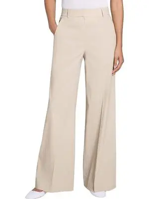 Theory Theory Linen Blend Wide Leg Pants Straw
