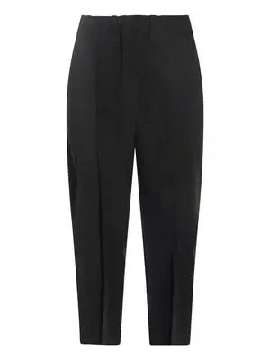 Issey Miyake Pleated Tapered Trousers - Black