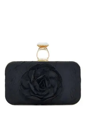 Sachin & Babi On The Rocks With Rose Convertible Clutch - Black