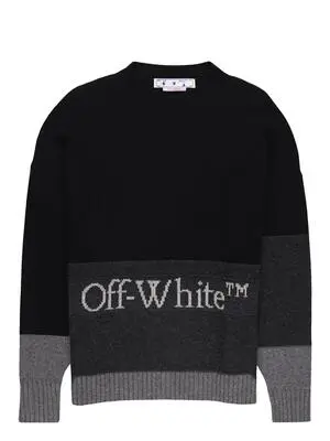 Off-White Blocked Knit Crewneck - Black