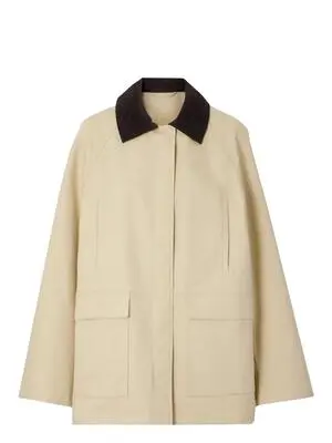 TOTÊME Corduroy-Trimmed Coated-Canvas Chore Jacket