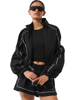 Alo Yoga ALO Motivate Full-Zip Track Jacket Black/white
