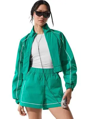 Alo Yoga ALO Motivate Full-Zip Track Jacket Spruce Green/white