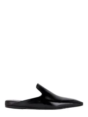 Saint Laurent Leather Slip On - Black