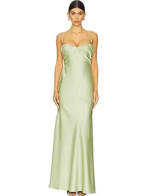 LOVERS AND FRIENDS Janae Gown - Sage Green