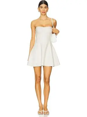 Norma Kamali Strapless Grace Mini Dress - Cream