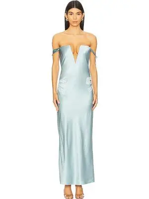 Alejandra Alonso Rojas V-neck Corest Dress - Teal