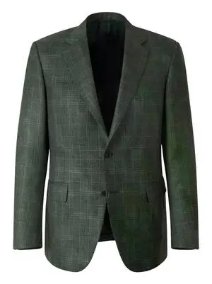Canali Checked Blazer - Green