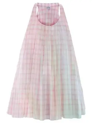 LOEWE LOEWE Checked Midi Dress